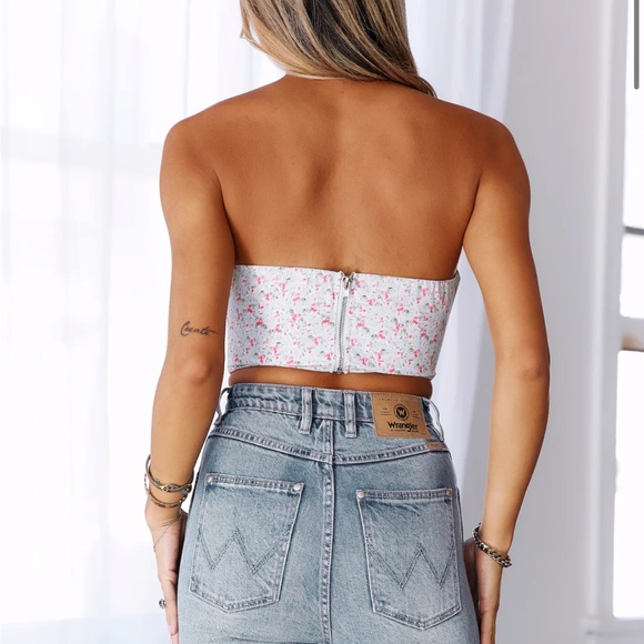 Hello Molly | Tops | Hello Molly Sylvan Scenes Crop Blue | Poshmark